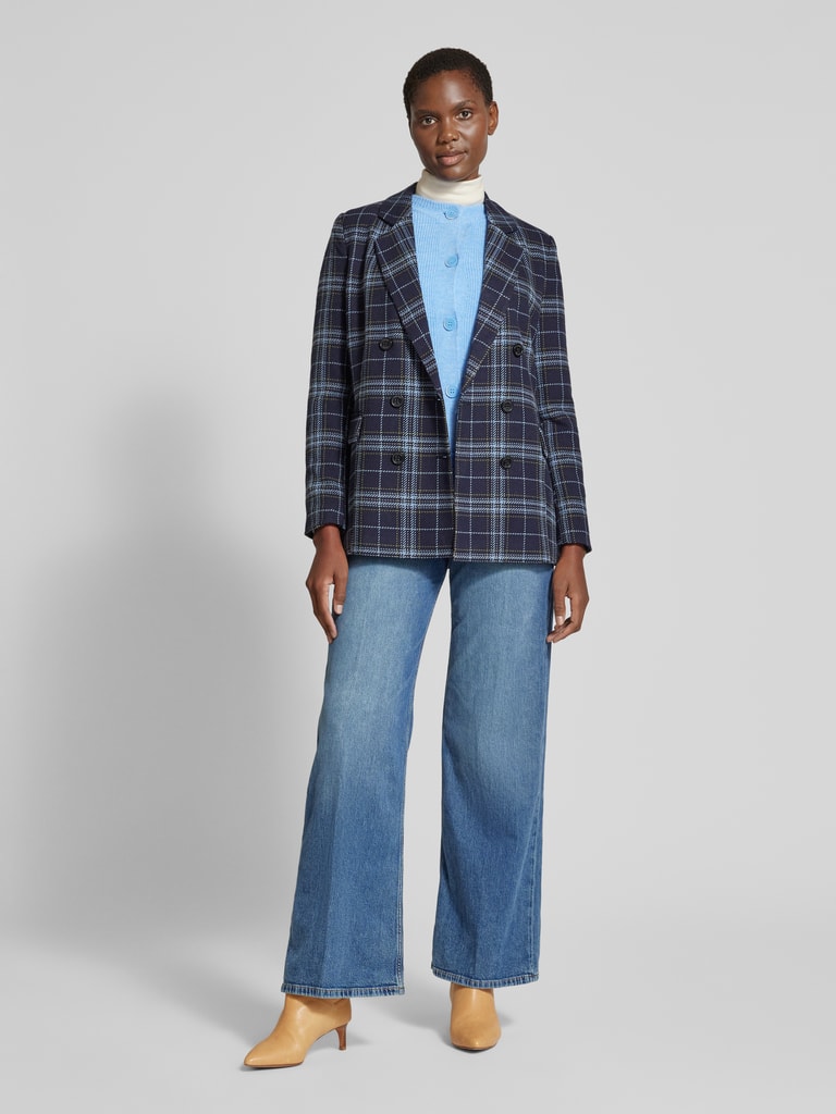 s.Oliver RED LABEL Regular Fit Strickjacke aus Alpaka-Mix mit aufgesetzten Taschen (hellblau ...