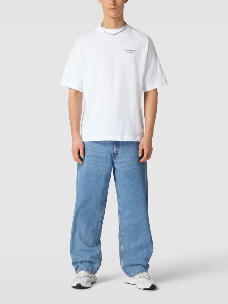 Calvin Klein Jeans T-Shirt mit Label-Detail (weiss) online kaufen
