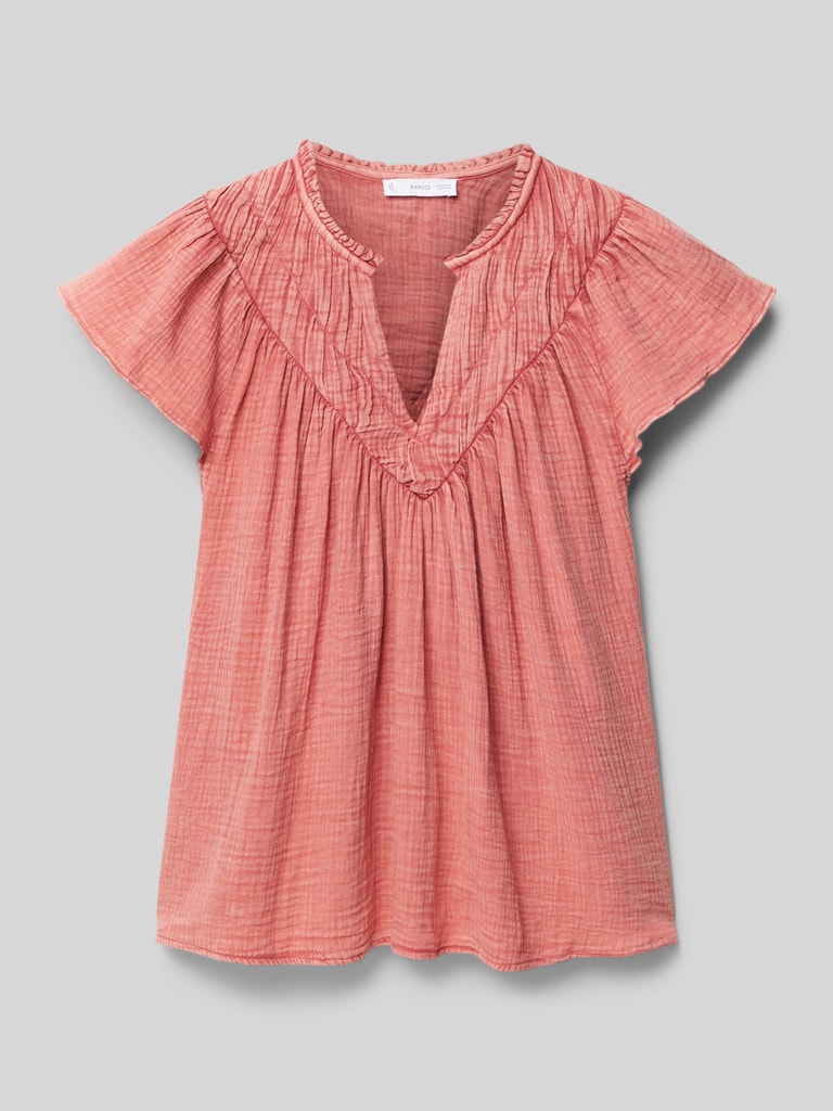 Mango Bluse mit Volants Modell 'double' (hellrot) online kaufen