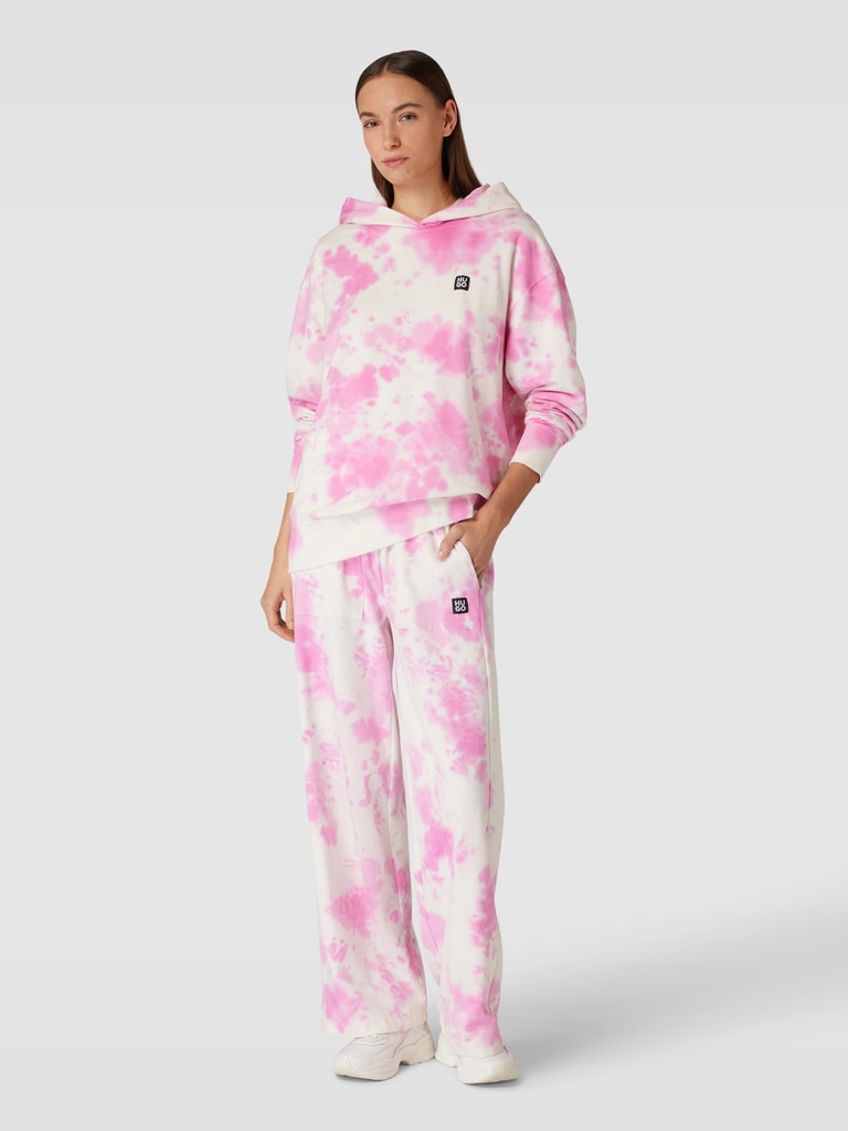 HUGO Broek in batiklook, model 'FABIOLA' in felroze online kopen | P&C