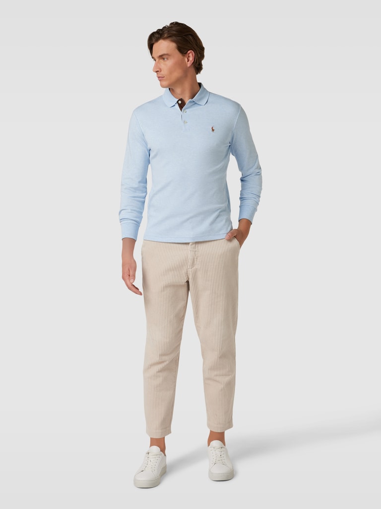 Polo Ralph Lauren Poloshirt mit Label-Stitching (hellblau) online kaufen