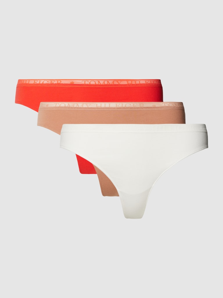 TOMMY HILFIGER Strings im 3er-Pack mit elastischem Logo-Bund (hellbraun ...
