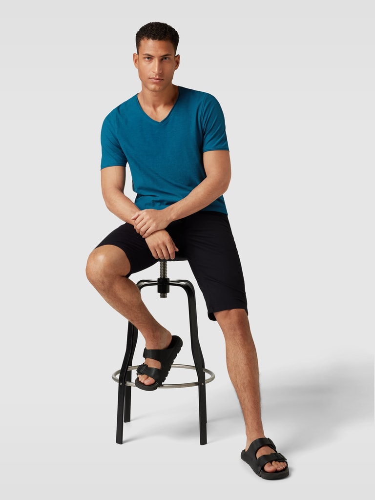 MCNEAL Regular Fit T-Shirt aus Baumwolle mit V-Ausschnitt (lagune ...