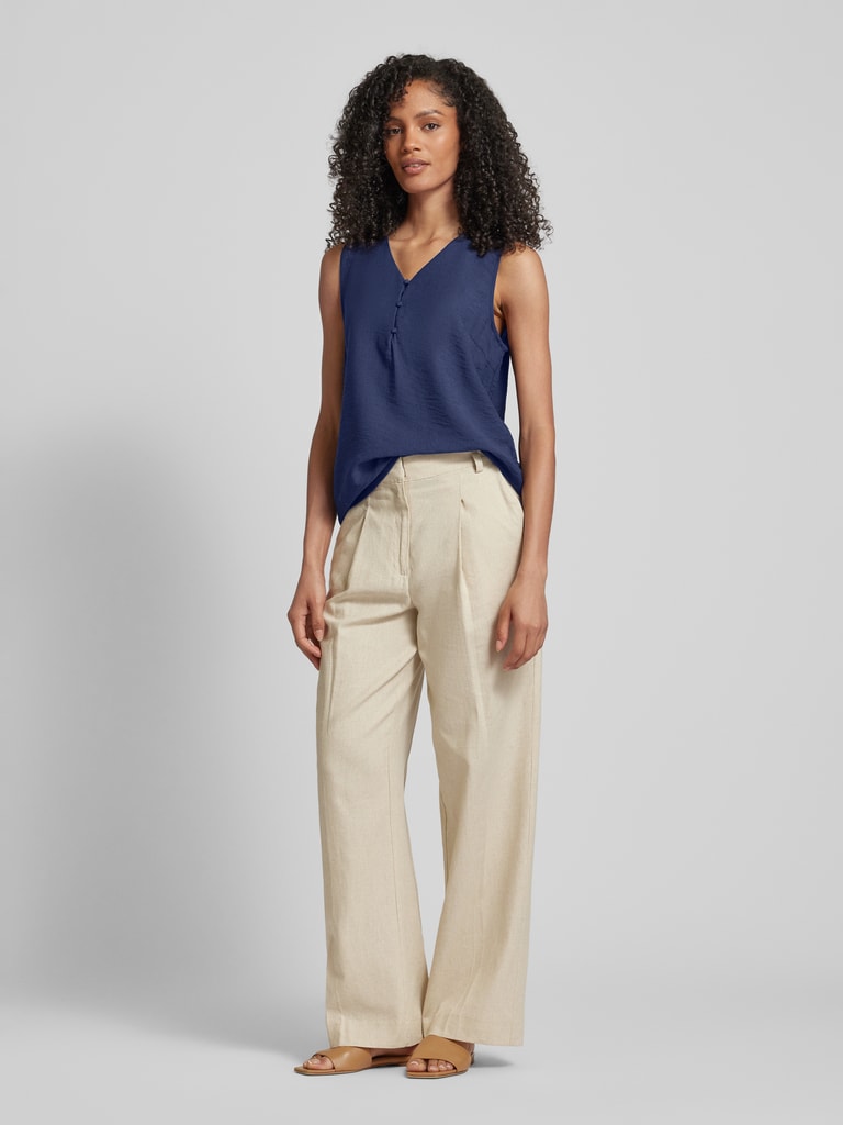 Fransa Blusentop mit kurzer Knopfleiste Modell 'Hot' (marine) online kaufen