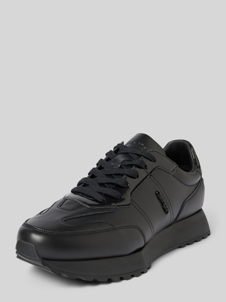 CK Calvin Klein Ledersneaker mit Plateausohle Modell 'LOW TOP LACE UP ...