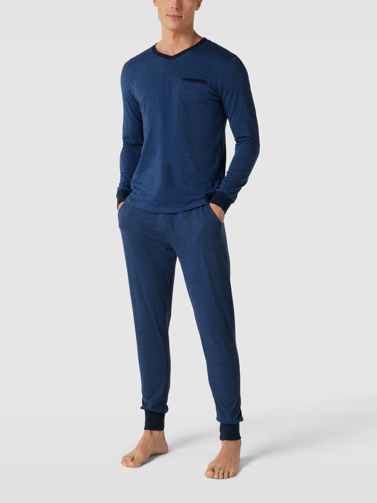 Phil&Co. Sweatbroek met streepmotief in blauw gemêleerd online kopen | P&C