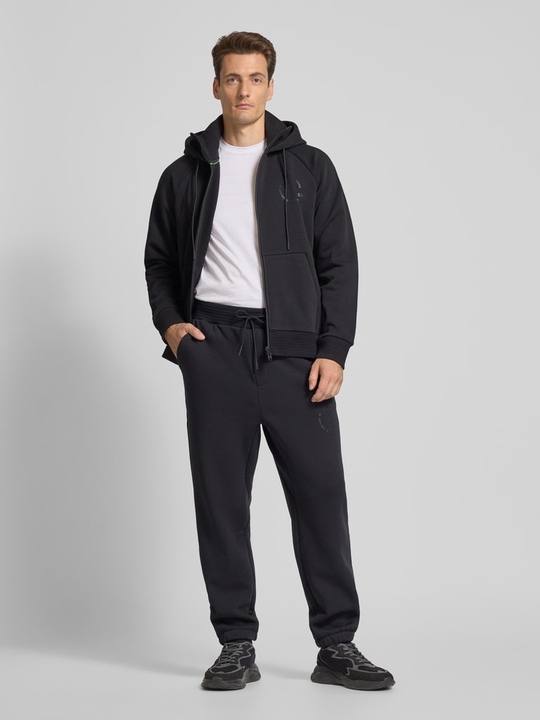 BOSS Green Sweatjacke mit Label-Print Modell 'Snuggel' (black) online ...