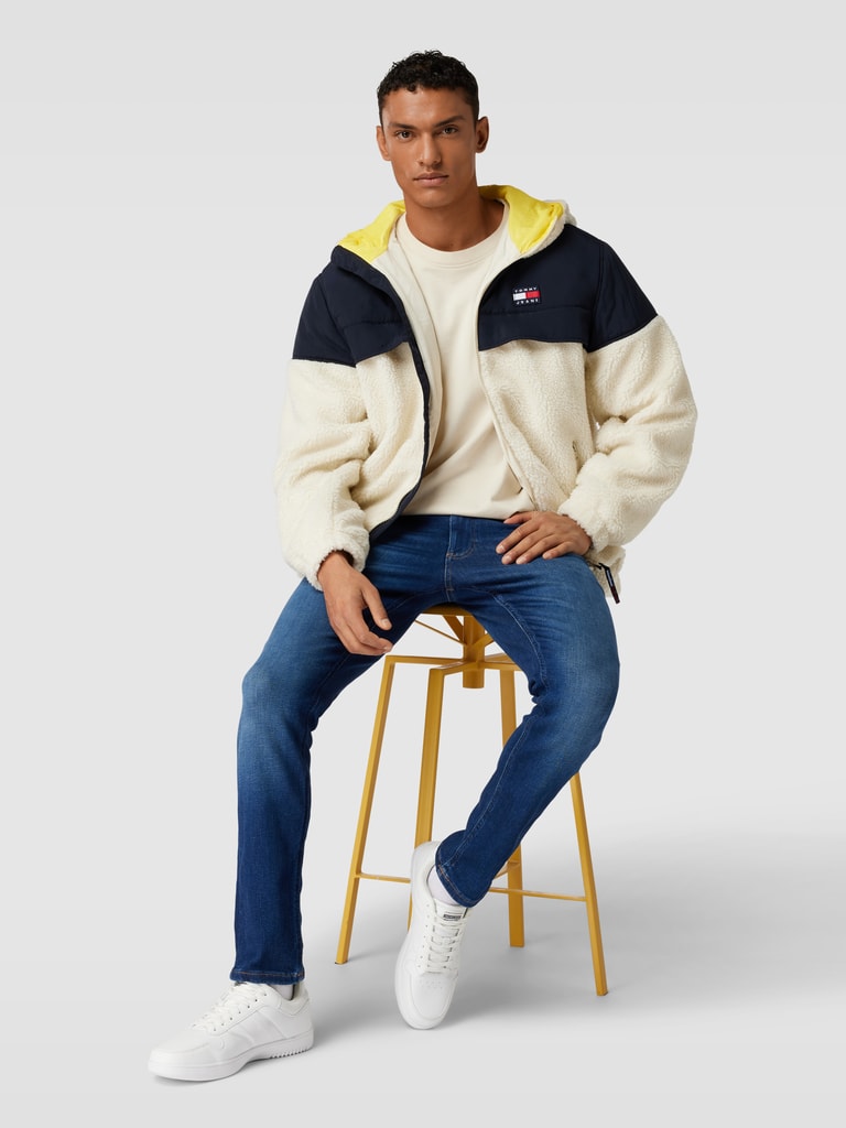 Tommy Jeans Sherpa Jacket in Two-Tone-Machart Modell 'CHICAGO' (weiss ...
