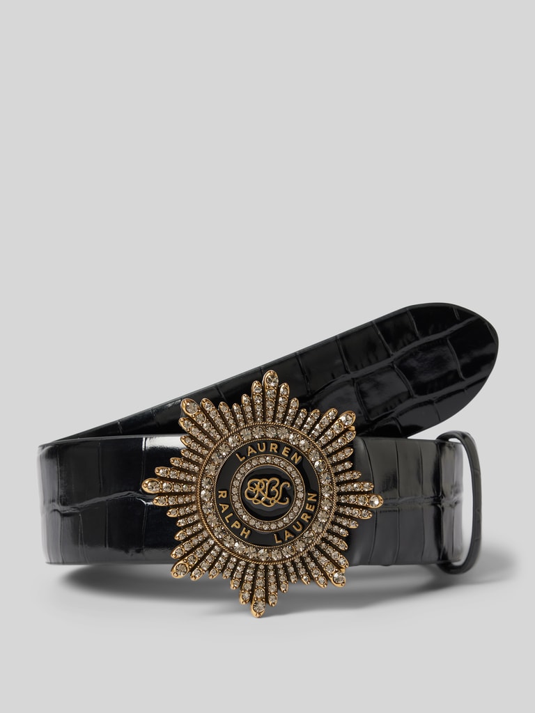 Lauren Ralph Lauren Leren riem met pinsluiting in zwart online kopen | P&C