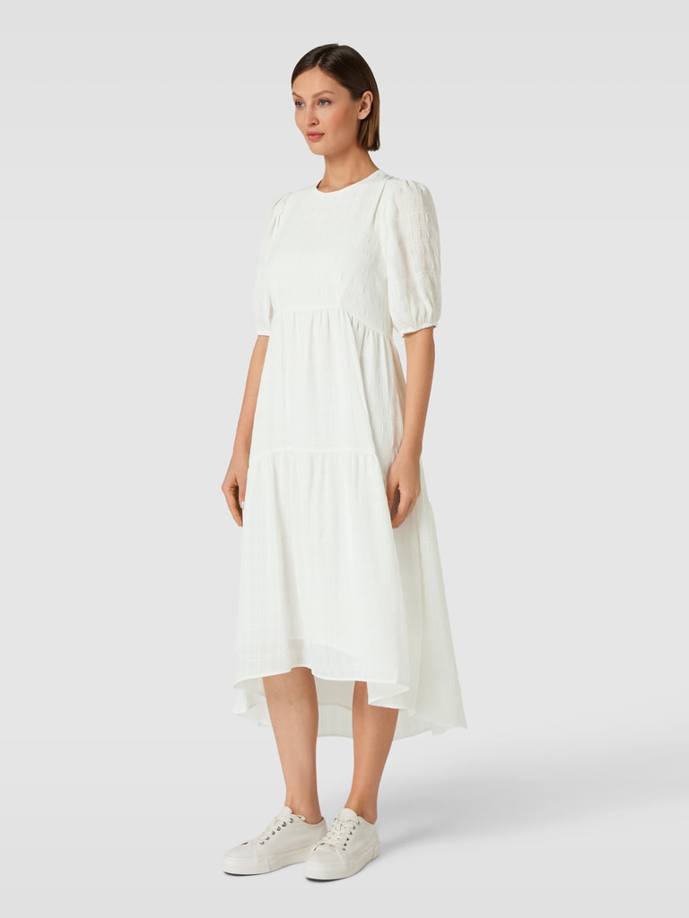 Esprit Collection Midi-jurk met structuurmotief in offwhite online kopen | P&C