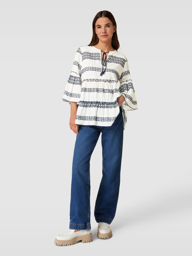 Emily Van den Bergh Tuniek met broderie anglaise in wit online kopen | P&C