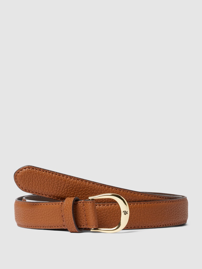 Lauren Ralph Lauren Riem met labeldetail, model 'KENTON' in camel ...