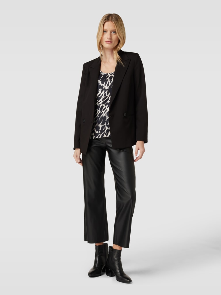 Milano Italy Blusentop aus Viskose mit Allover-Muster (black) online kaufen