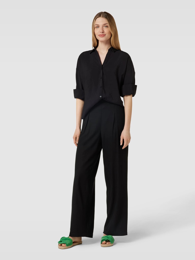 Vero Moda Stoffen broek met stolpplooien, model 'MYMILO' in zwart ...