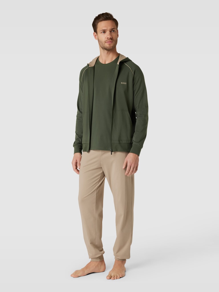Kup online BOSS Bluza rozpinana z kapturem (oliwkowy)