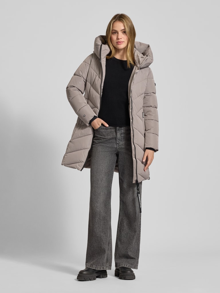 khujo Regular Fit Steppmantel mit Logo-Print Modell 'Darka' (beige ...