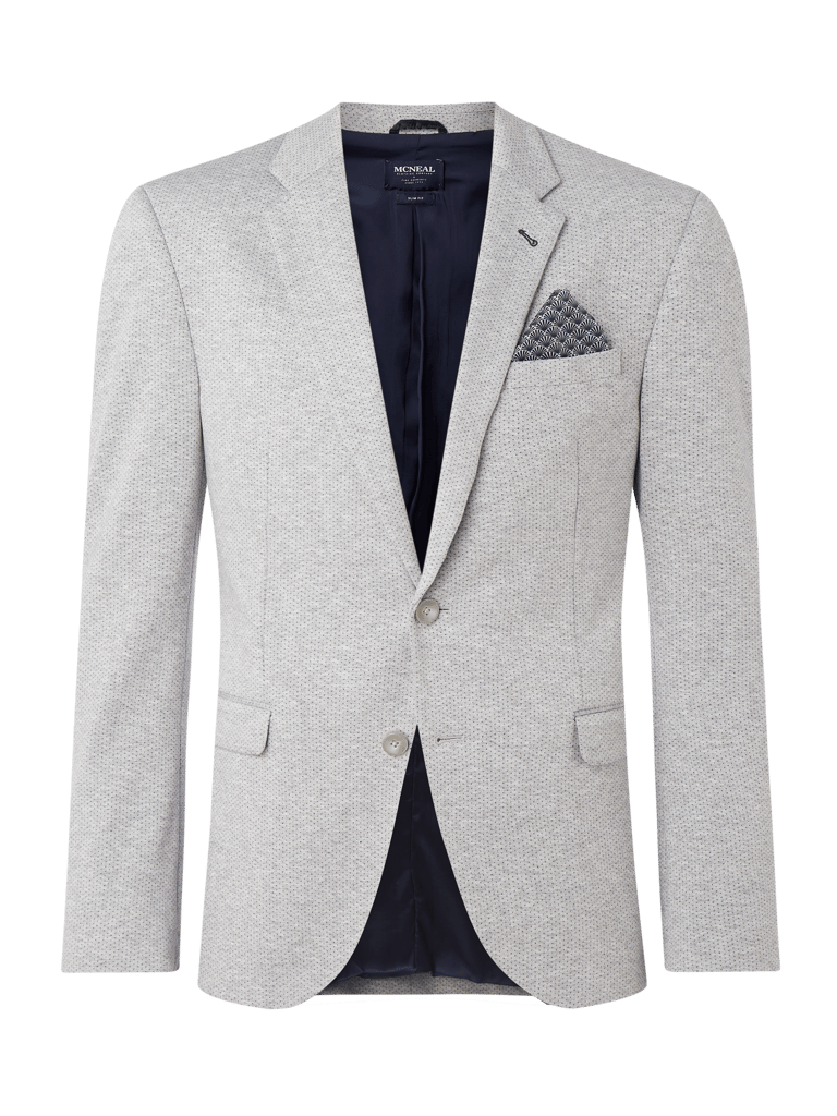 MCNEAL Slim fit 2-knoops colbert met geweven motief, model 'Marc' in ...