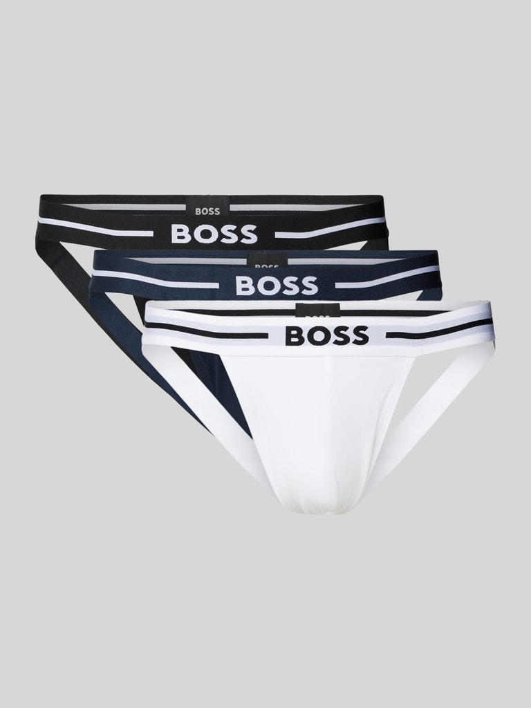 Kup online BOSS Jockstrapy z elastycznym paskiem z logo w zestawie 3 ...