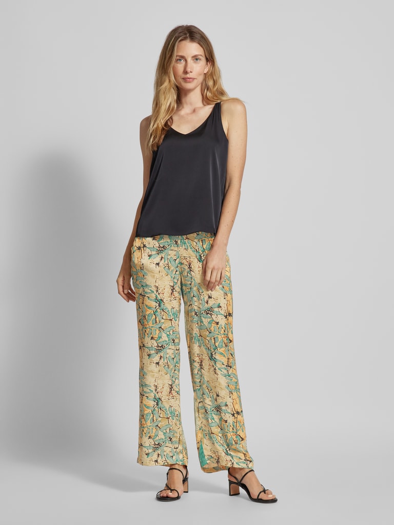Soyaconcept Wide leg stoffen broek met all-over print, model 'Emly' in ...