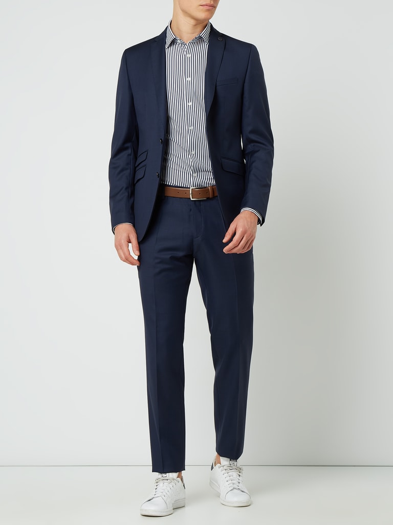 OLYMP No. Six Super Slim Fit Business-Hemd aus Jersey (marine) online kaufen