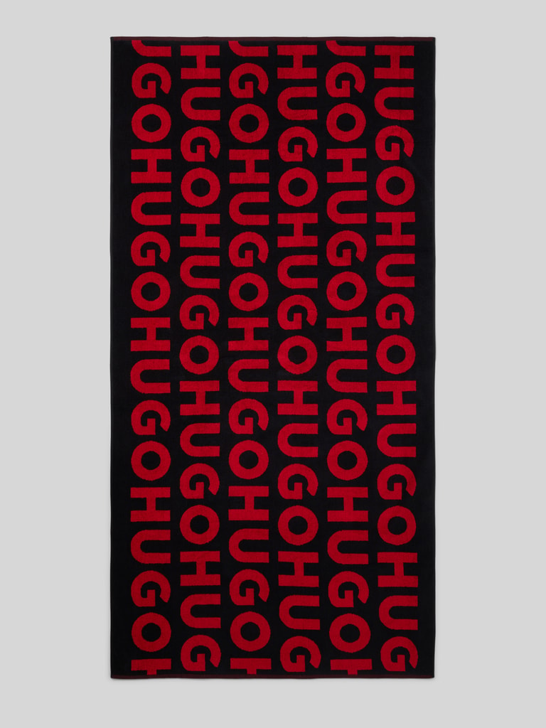 HUGO Handtuch mit Label-Print Modell 'MONOGRAM' (black) online kaufen