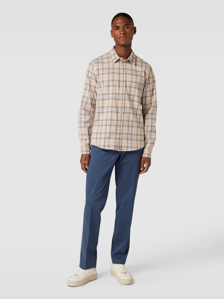 Hiltl Regular Fit Chino mit Paspeltaschen Modell 'PEAKER' (rauchblau ...