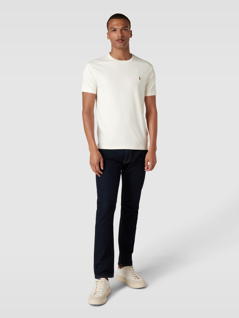 Polo Ralph Lauren T-Shirt mit Logo-Stitching (offwhite) online kaufen