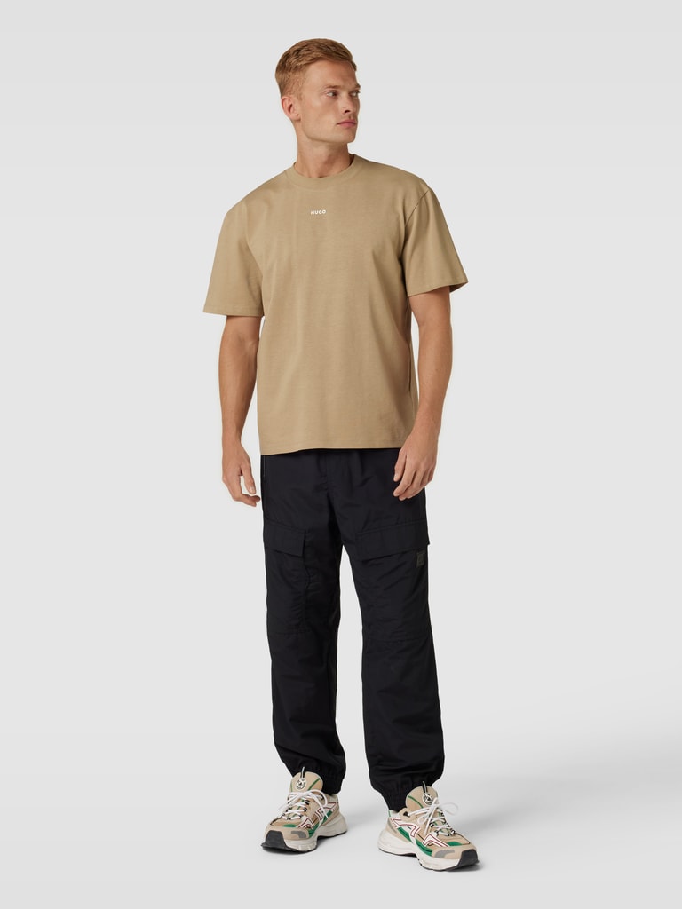 HUGO T-Shirt mit Label-Print Modell 'Dapolino' (camel) online kaufen