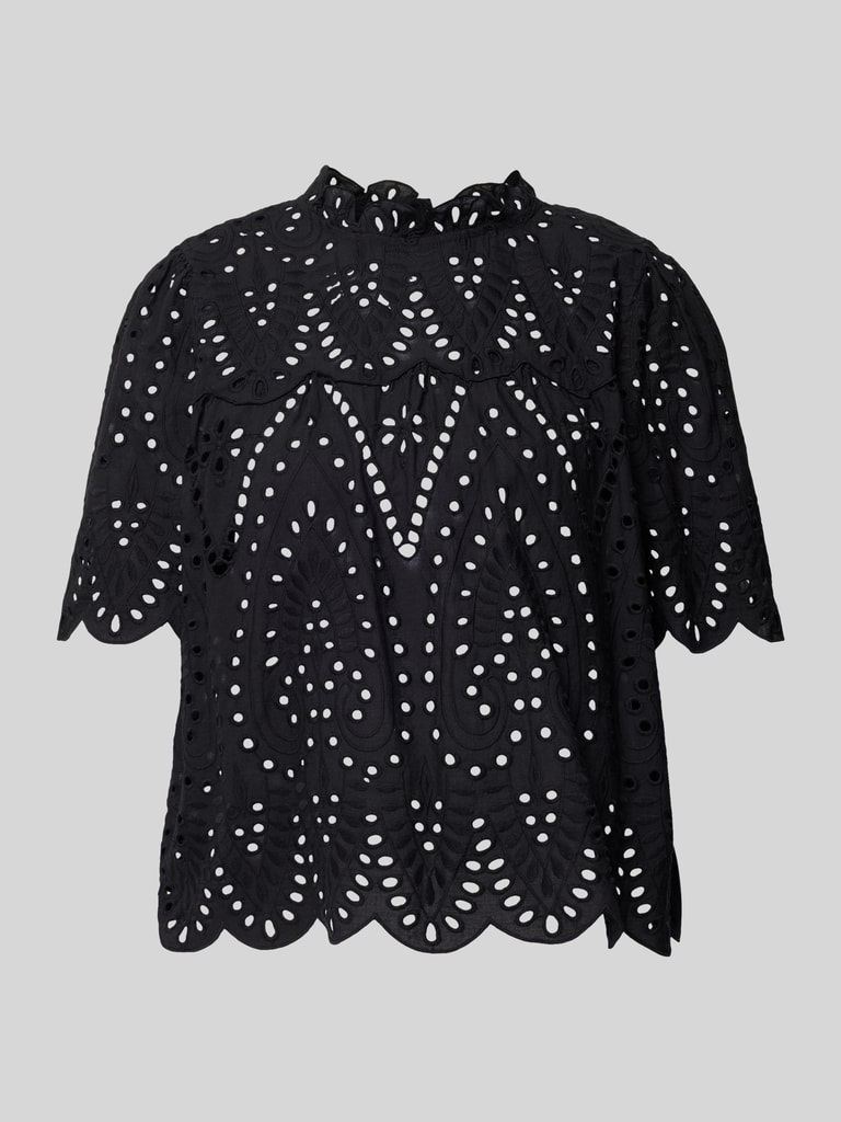 Only Bluse mit Lochstickerei Modell 'NYLA LIFE' (black) online kaufen