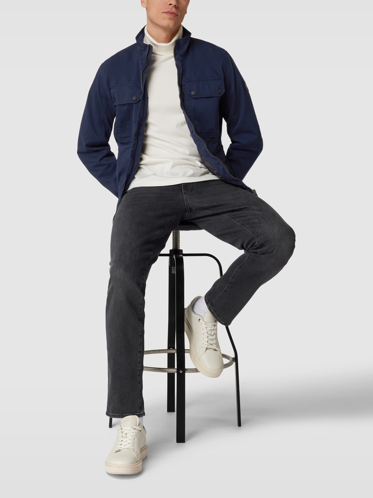 Tom Tailor Jack met opstaande kraag, model 'Fieldjacket' in marineblauw ...