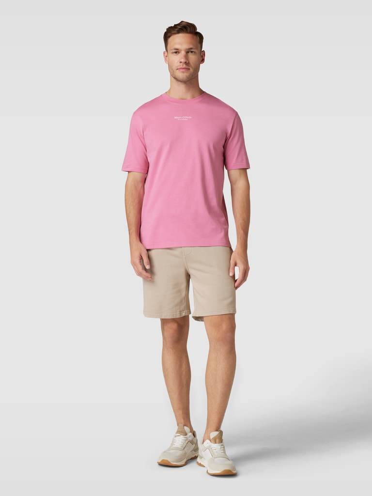Kup online Marc O'Polo T-shirt z nadrukiem z logo (różowy)
