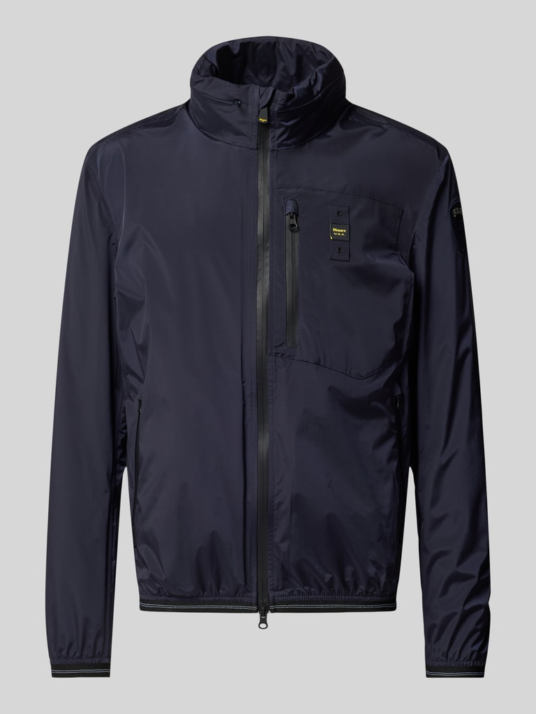 Blauer Usa Jacke mit Stehkragen Modell 'DEWAR' (marine) online kaufen