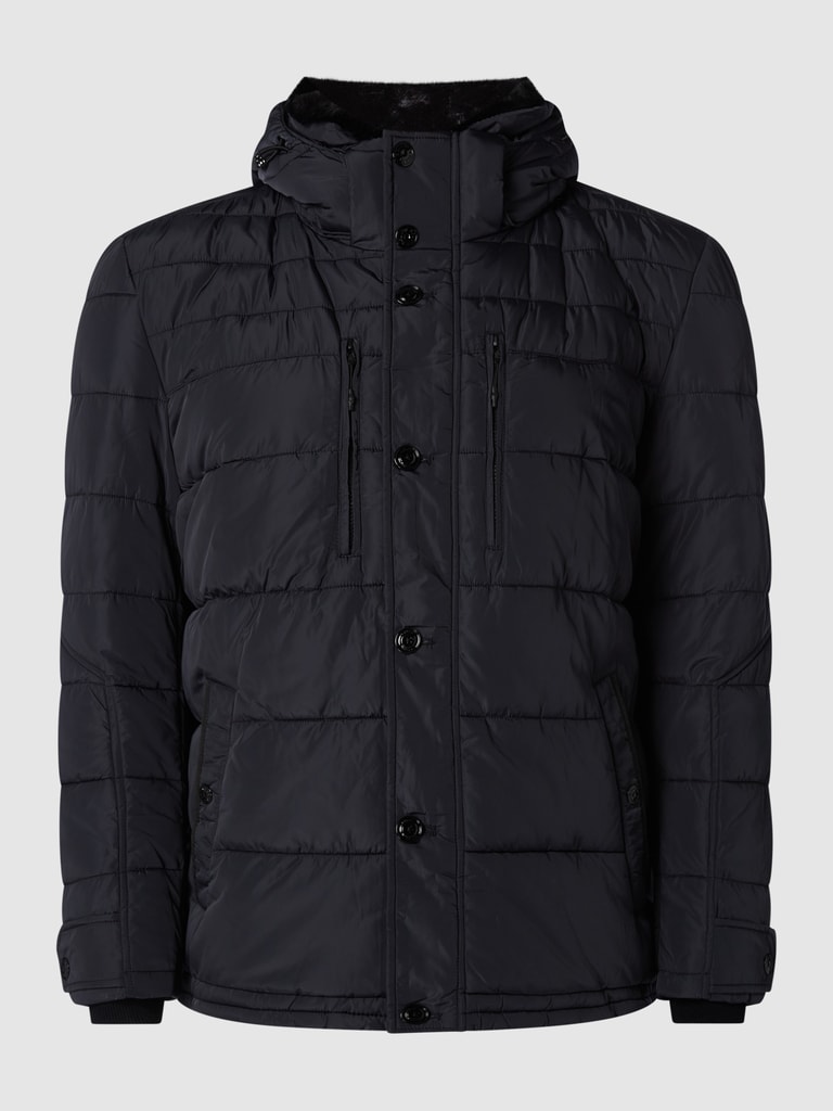 S.Oliver Plus PLUS SIZE Steppjacke mit abnehmbarer Kapuze (marine ...