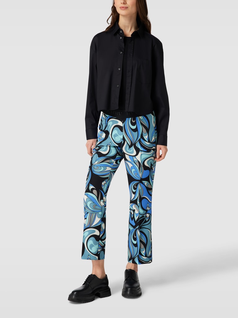 Cambio Stoffen broek met all-over motief, model 'Rainee' in ...