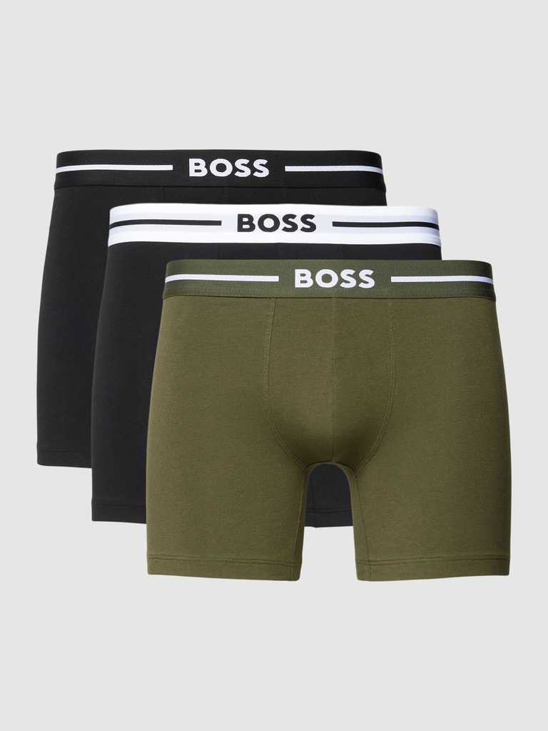 BOSS Trunks mit Label-Bund im 3er-Pack (olivgrün) online kaufen