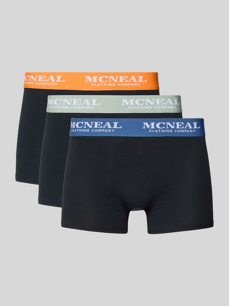 MCNEAL Slim Fit Trunks mit Logo-Stitching im 3er-Pack (black) online kaufen