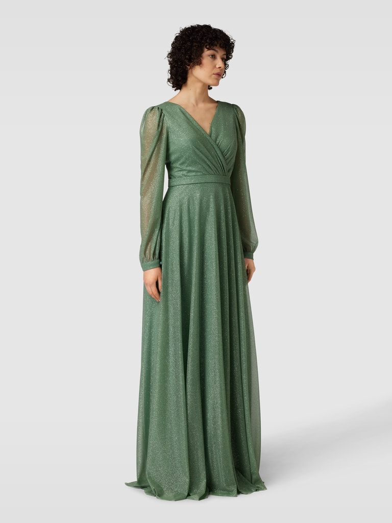 Abendkleid Grn Mit Rmel