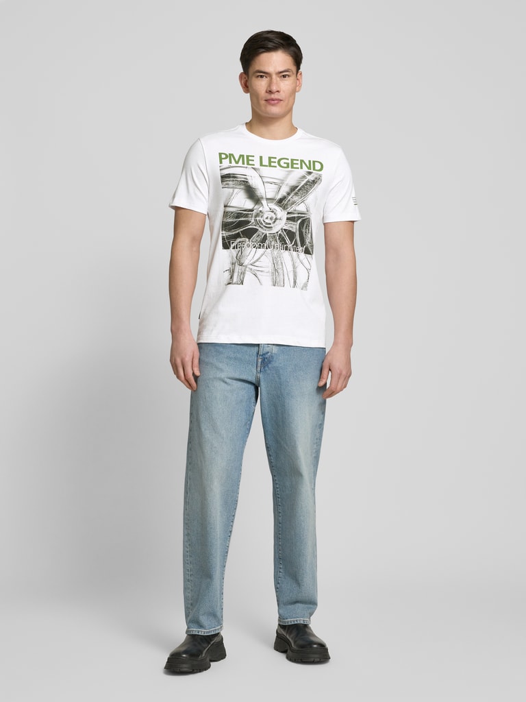 PME Legend T-Shirt mit Label-Print (weiss) online kaufen