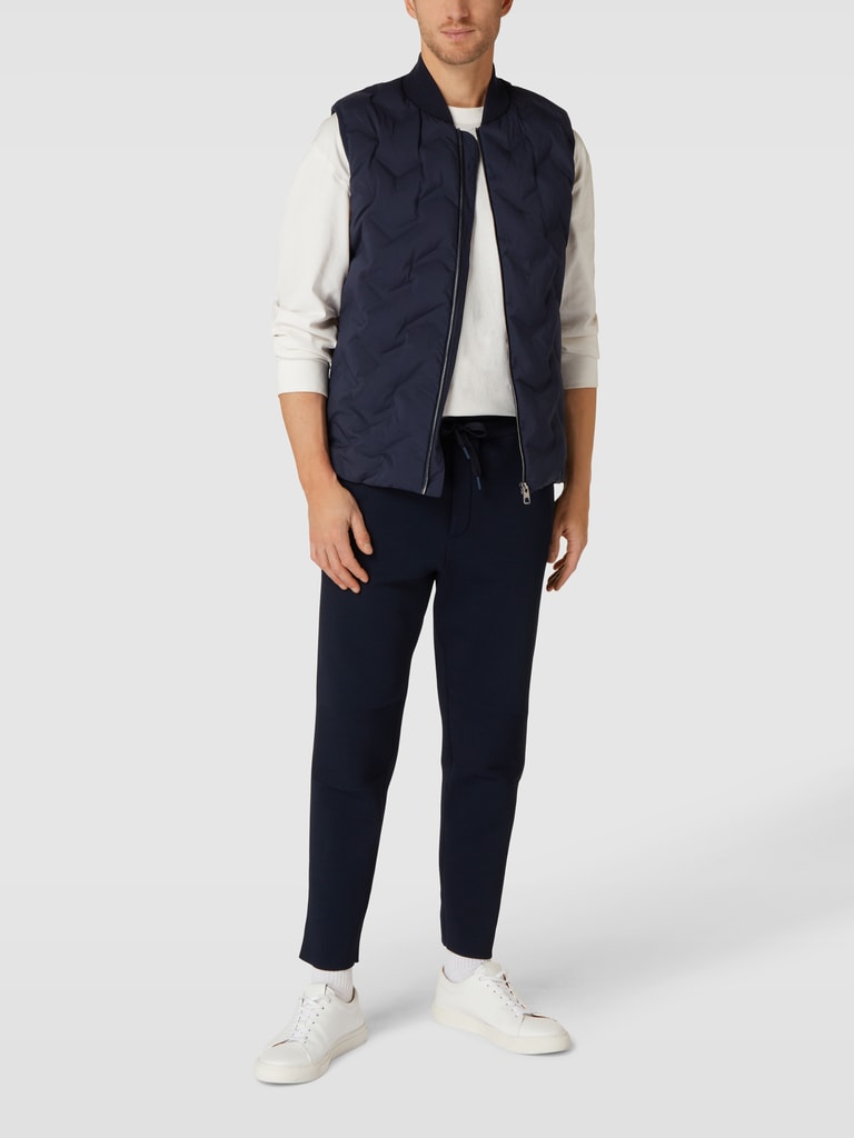 Fynch-Hatton Steppweste mit Label-Patch Modell 'Hybrid' (marine) online ...