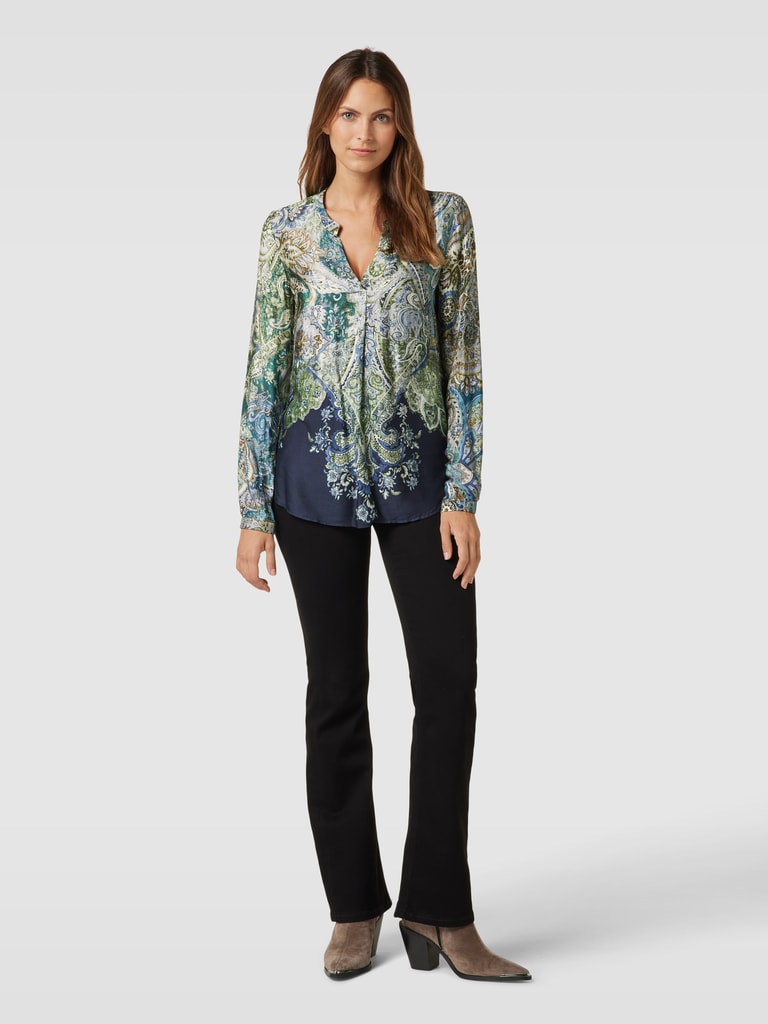 Emily Van den Bergh Blouse met paisleymotief in marineblauw online ...