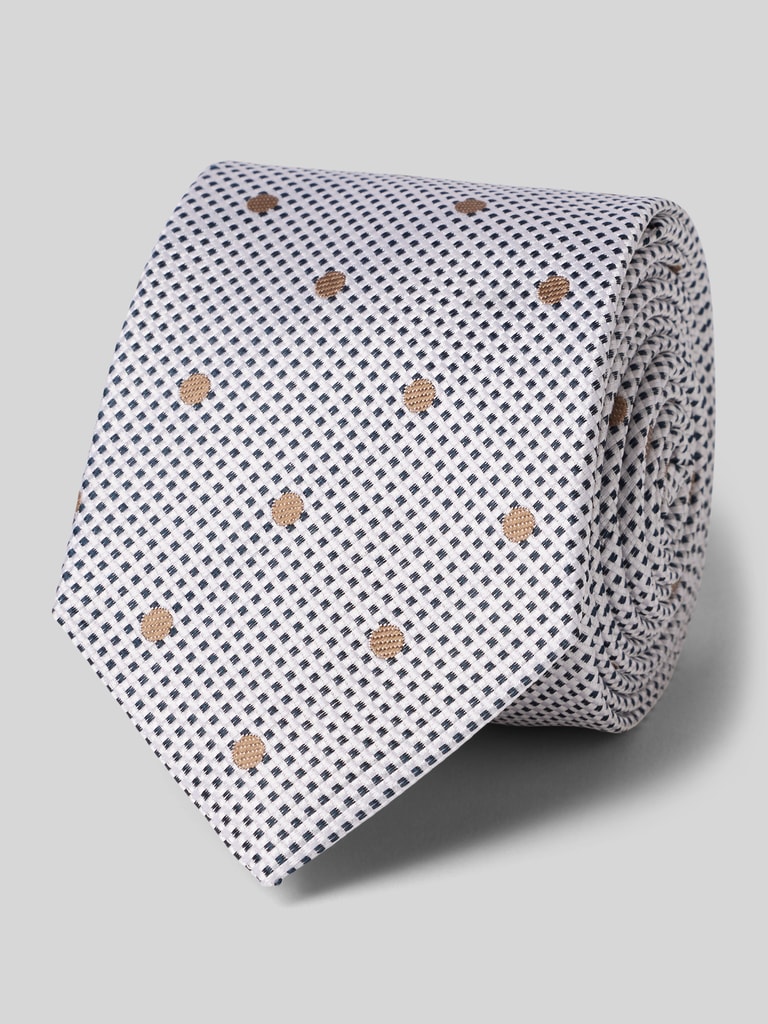 OLYMP Seidenkrawatte aus reiner Seide mit Logo-Patch (6,5 cm) (marine ...