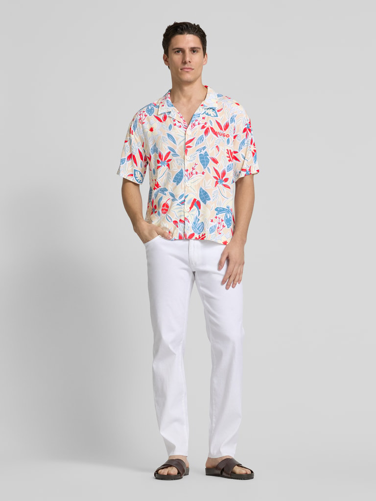 HUGO Relaxed Fit Freizeithemd mit 1/2-Arm (black) online kaufen