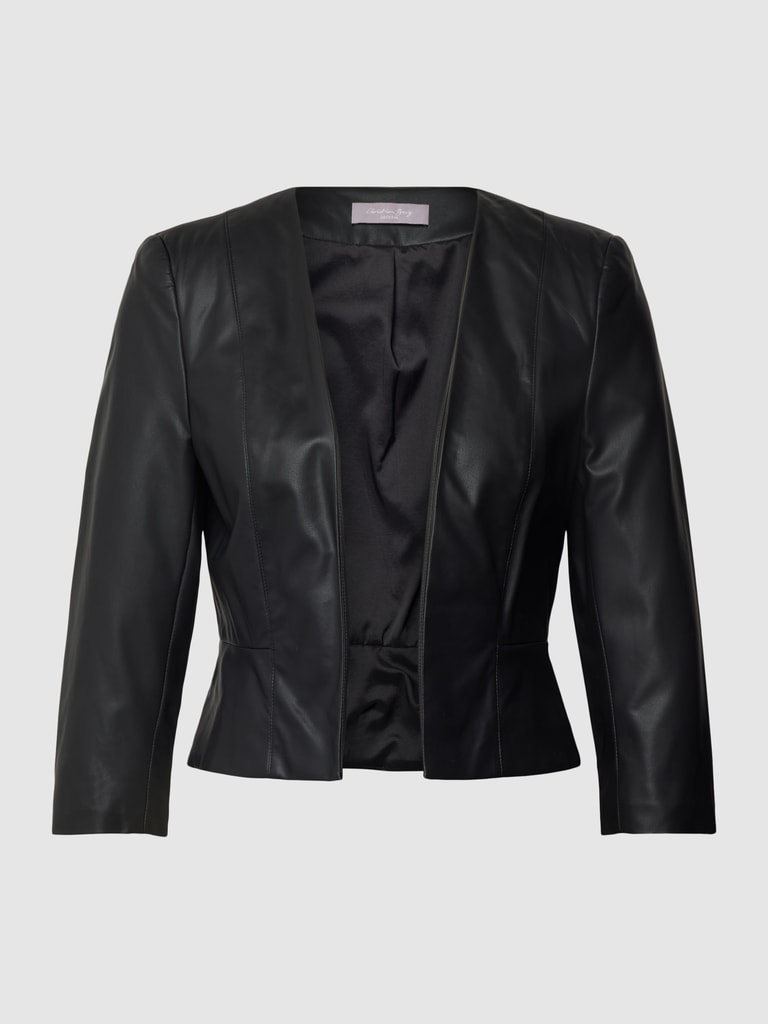 Christian Berg Cocktail Blazer in leerlook in zwart online kopen | P&C