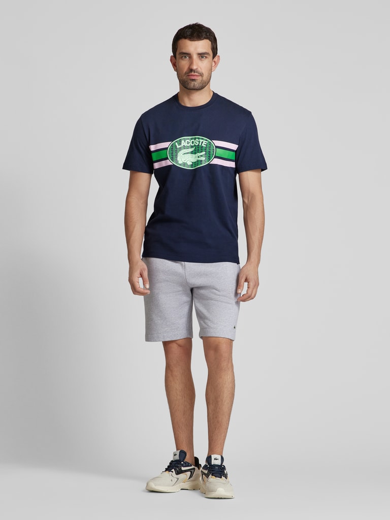 Lacoste T-Shirt mit Label-Print (marine) online kaufen