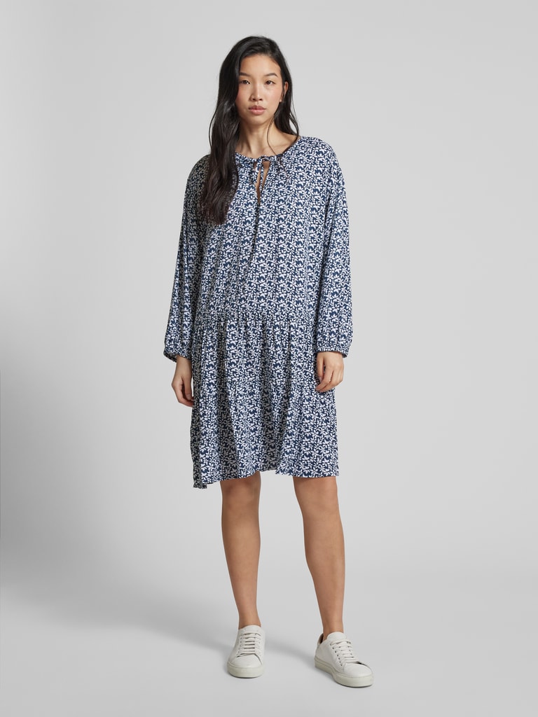 Esprit Mini-jurk met all-over bloemenprint, model 'CALUSA BEACH' in donkerblauw online kopen | P&C