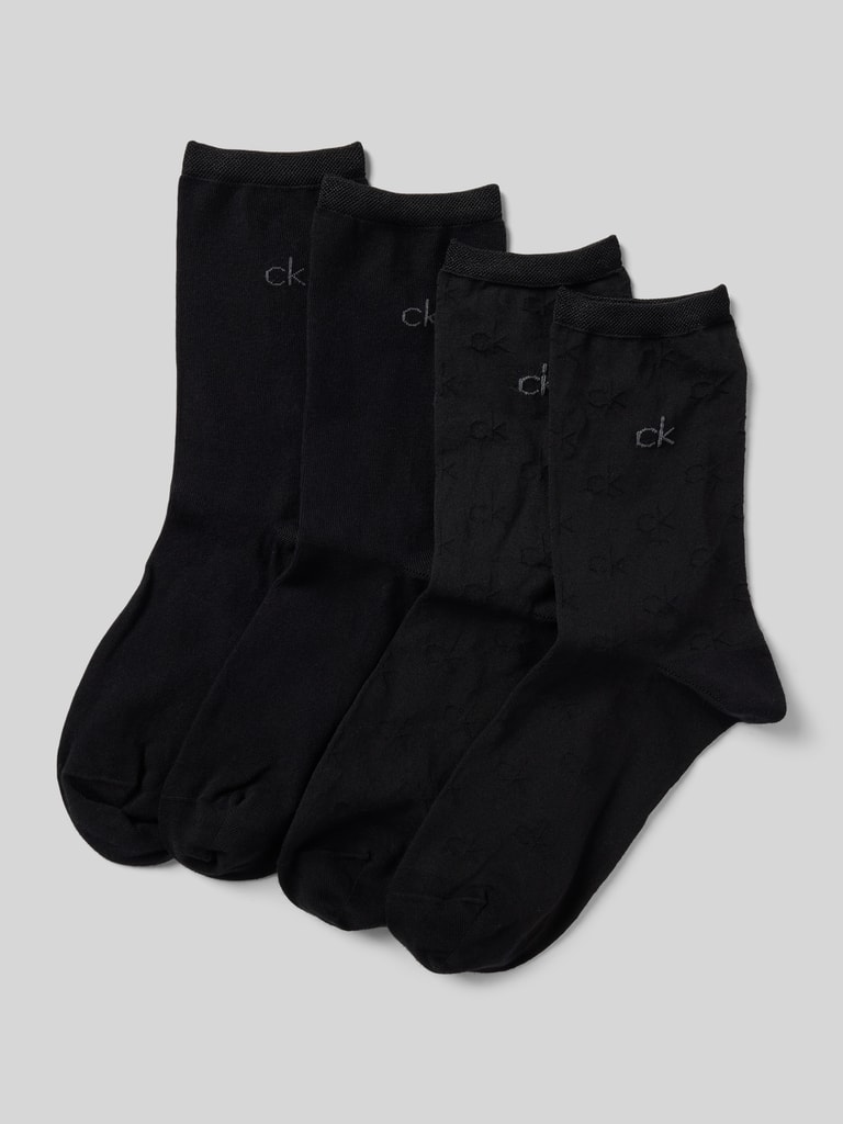 CK Calvin Klein Socken mit Label-Detail im 4er-Pack (black) online kaufen