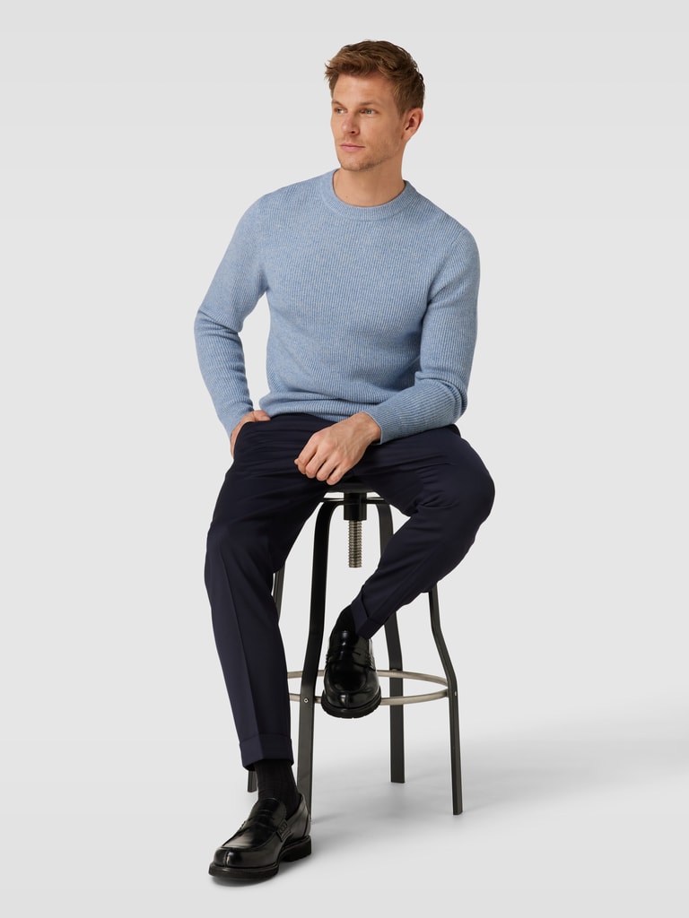 Profuomo Strickpullover in Melange-Optik (bleu) online kaufen
