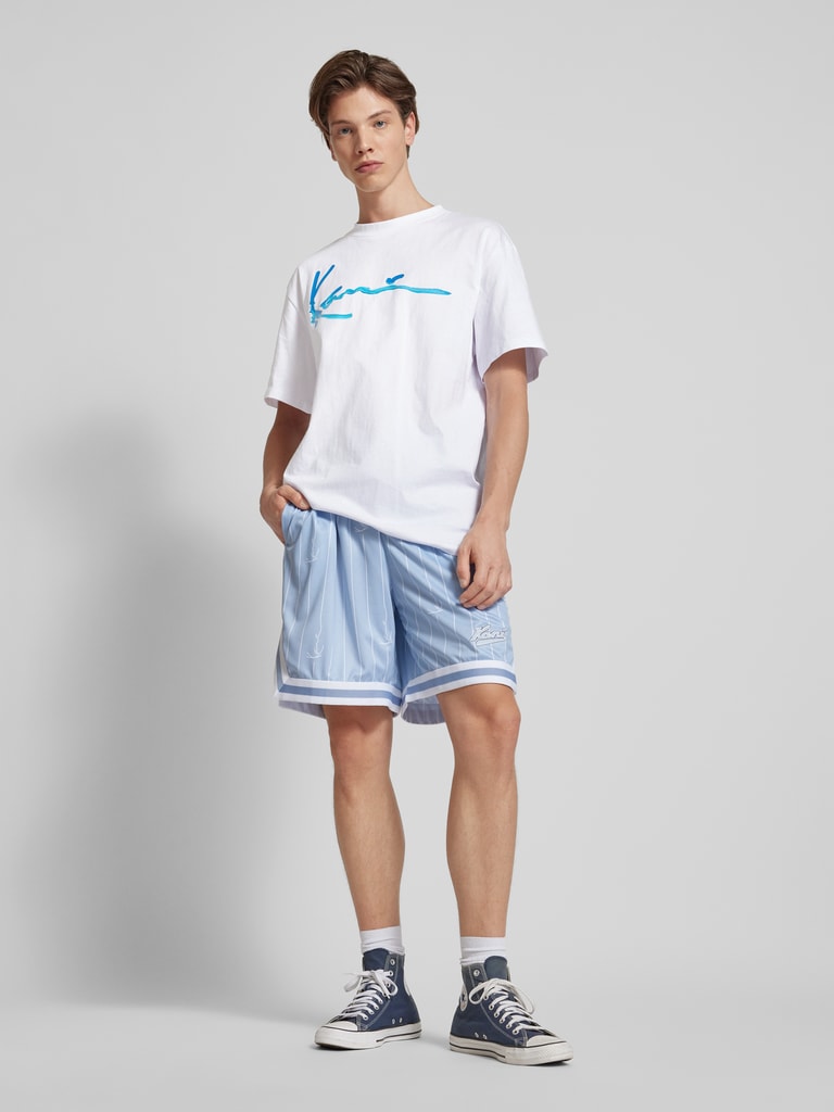 KARL KANI T-Shirt mit Label-Print Modell 'Water' (weiss) online kaufen