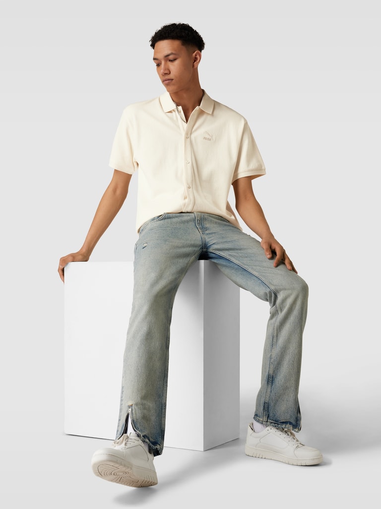 PUMA PERFORMANCE Relaxed Fit Freizeithemd mit Label-Stitching Modell ...