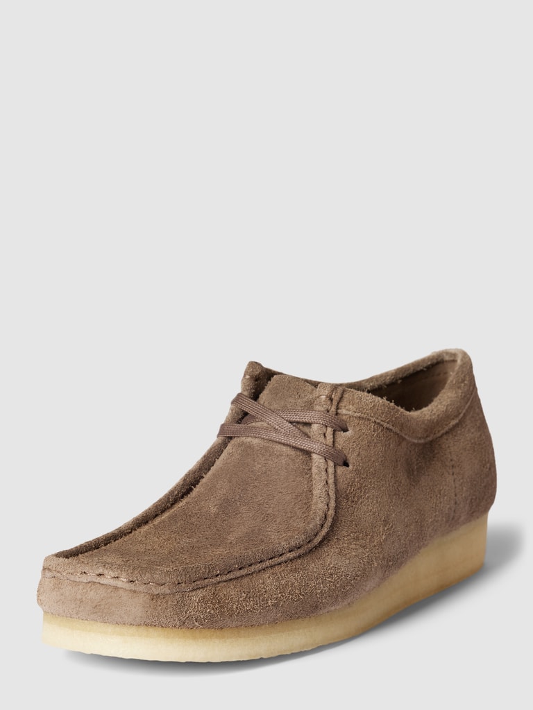 Clarks Mocassins van echt leer met siernaad, model 'WALLABEE' in taupe ...
